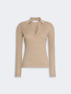 Max Mara Cashmere Yarn Polo Sweater - Sand