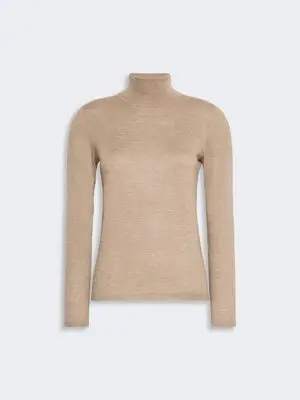 Max Mara Cashmere Yarn Polo-neck Sweater - Sand
