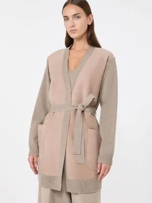 Max Mara Wool And Cashmere Cardigan - Beige