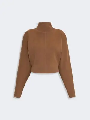 Max Mara Wool And Cashmere Cropped Jumper - Camel