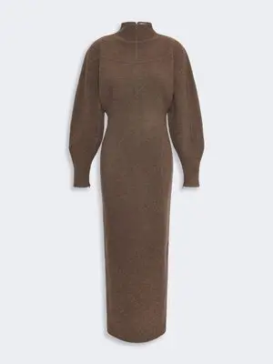 Max Mara Wool And Cashmere Jersey Dress - Mud