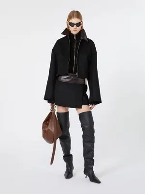 Max Mara Boxy Pure Wool Jacket - Black