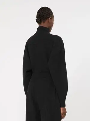 Max Mara Cropped Wool And Cashmere Jersey Sweatshirt