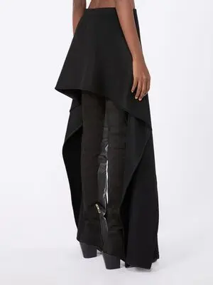 Max Mara Draped Wool Mini Skirt