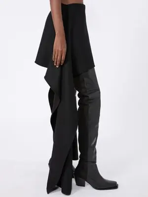 Max Mara Draped Wool Mini Skirt