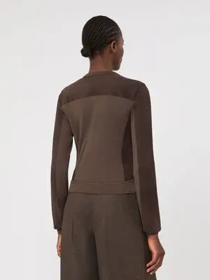 Max Mara Wool Jersey Cardigan - Mud