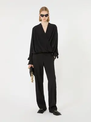 Max Mara Loose-fit Pure Silk Shirt - Black