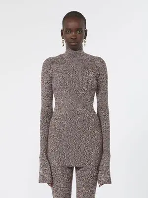 Max Mara Slim Stretch Wool Sweater - Chocolate