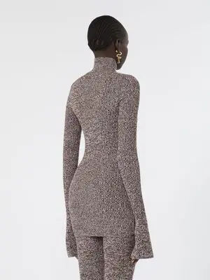 Max Mara Slim Stretch Wool Sweater - Chocolate