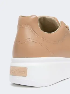 Max Mara Leather Sneakers - Ivory