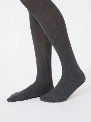 Max Mara Ribbed Cotton Tights