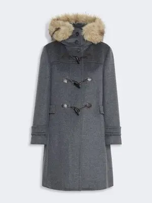 Max Mara Double Wool Broadcloth Coat - Medium Grey