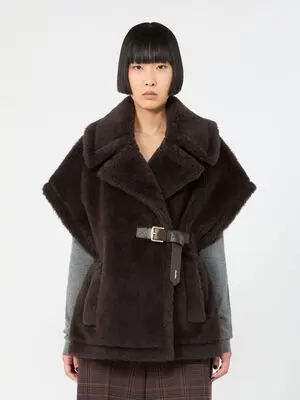 Max Mara Alpaca And Wool Teddy Cape