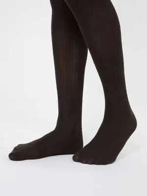 Max Mara Ribbed Cotton Tights