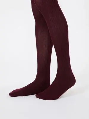 Max Mara Ribbed Cotton Tights