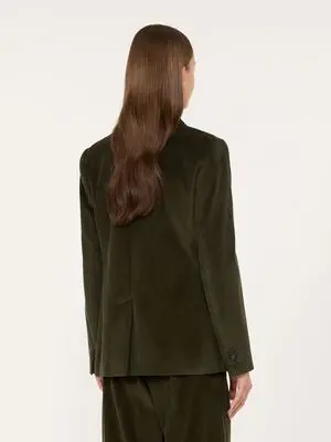 Max Mara Cotton Corduroy Velvet Blazer - Kaki