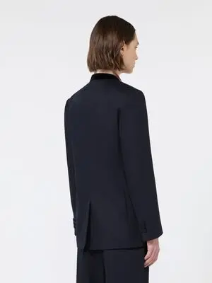 Max Mara Wool Cavalry Twill Single-breasted Blazer