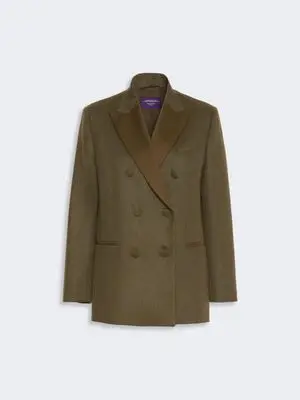 Max Mara Mélange Wool Double-breasted Blazer - Moss Green