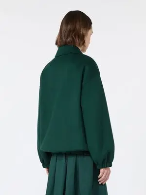 Max Mara Double Wool Broadcloth Bomber Jacket