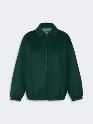 Max Mara Double Wool Broadcloth Bomber Jacket