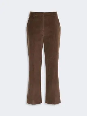 Max Mara Cotton Velvet Cropped Trousers