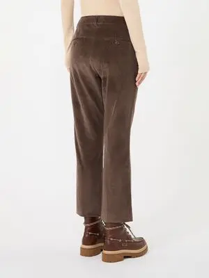 Max Mara Cotton Velvet Cropped Trousers