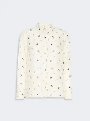 Max Mara Printed Silk Shirt - Ivory