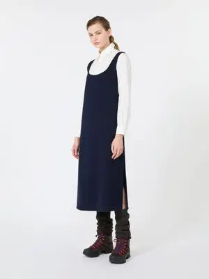 Max Mara Wool-blend Drap Midi Dress