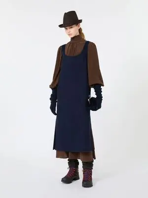 Max Mara Wool-blend Drap Midi Dress