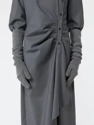Max Mara Cashmere Yarn Gloves - Light Grey