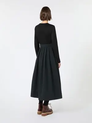 Max Mara Jacquard Jersey And Taffeta Dress