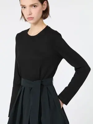 Max Mara Jacquard Jersey And Taffeta Dress
