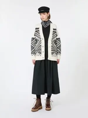 Max Mara Jacquard Jersey And Taffeta Dress