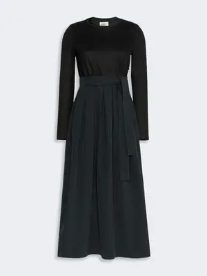 Max Mara Jacquard Jersey And Taffeta Dress