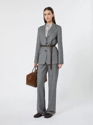 Max Mara Wool Flannel Blazer - Dark Grey