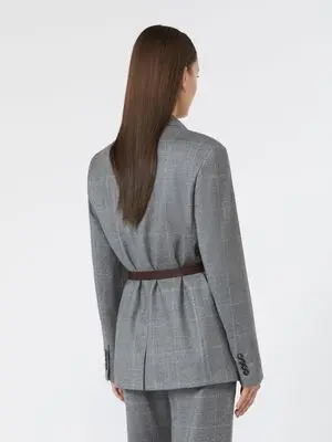 Max Mara Wool Flannel Blazer - Dark Grey
