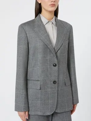 Max Mara Wool Flannel Blazer - Dark Grey