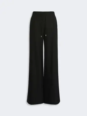 Max Mara Wool Drawstring Trousers - Black