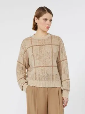 Max Mara Boxy-fit Wool, Mohair And Cashmere Sweater - Ecru