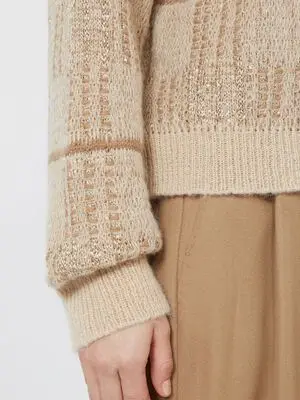 Max Mara Boxy-fit Wool, Mohair And Cashmere Sweater - Ecru