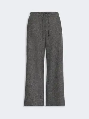 Max Mara Wool Flannel Joggers - Black