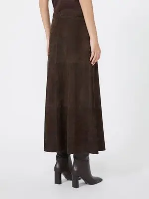 Max Mara Flared Suede Skirt