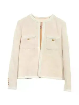 Celine 2010s Collarless Tweed Jacket