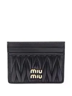 Miu Miu 2020s Logo-plaque Card Case Black