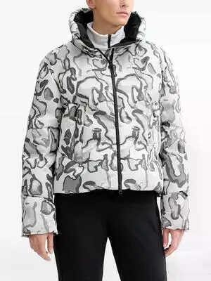 SPORTALM Abstract-print Puffer Jacket - White