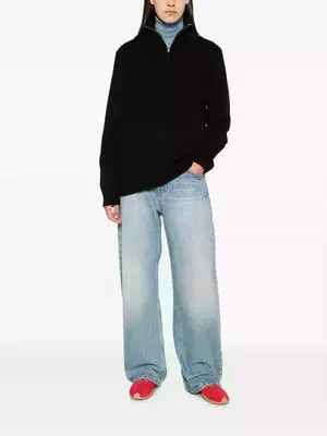 Guest In Residence Quarter-zip Cashmere Sweater - Black