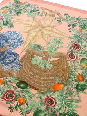 Hermès 2010s Passiflores Scarf - Pink