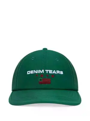 DENIM TEARS Logo-embroidered Hat - Green