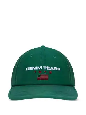 DENIM TEARS Logo-embroidered Hat - Green