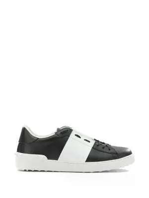 Valentino Garavani Open Rockstud Leather Sneakers - Black